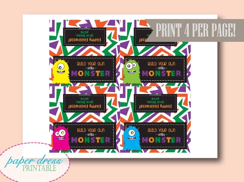 Build a Little Monster Kit - Halloween Classroom Treat Favor Modeling ...