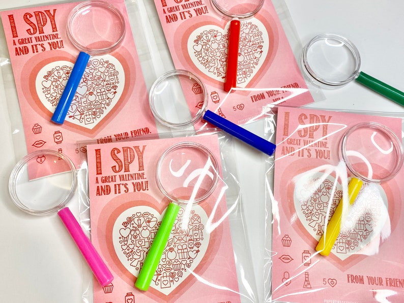 Set of 16 I Spy Valentine Kids Classroom Gifts Treats Favors - Etsy