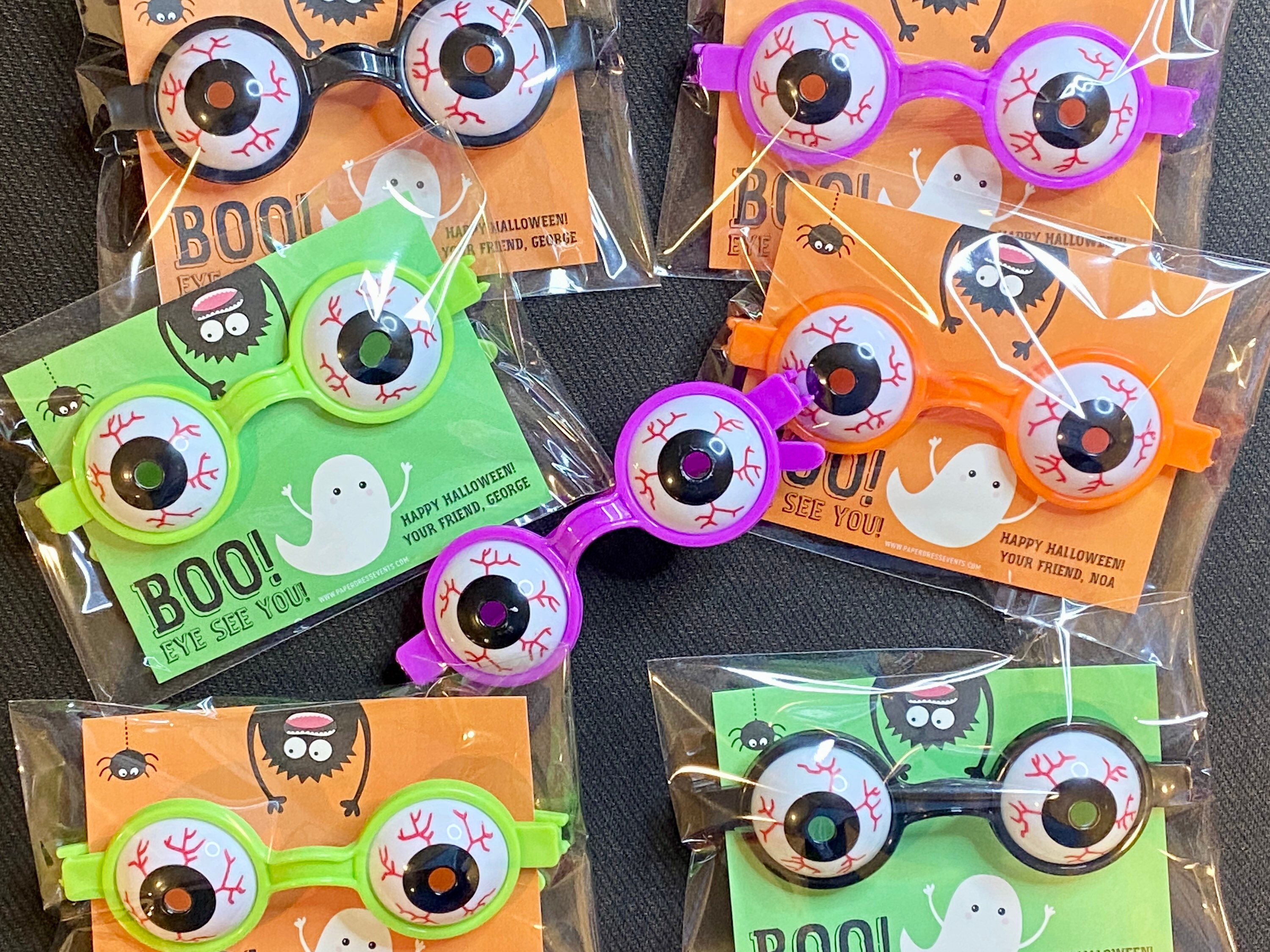 Set of 16 - BOO! Eye See You! Personalized Halloween Treats Favors ...