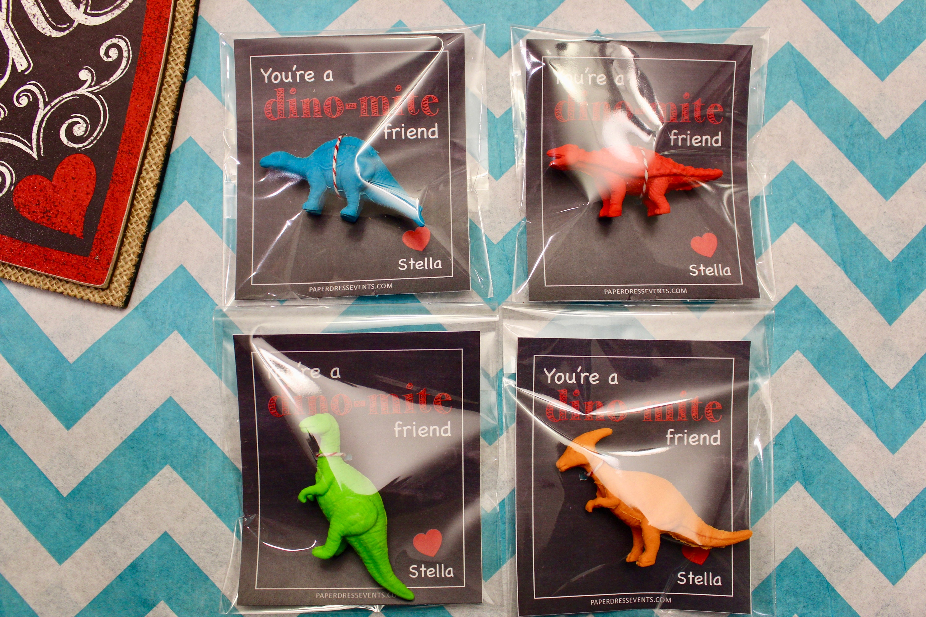 Dino-mite Friend Personalized Valentine - Dinosaur Valentine ...