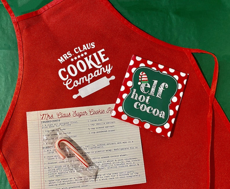 Christmas Cookie Activity - Mrs Claus Cookie Company Apron Sugar Cookie ...