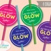Glow Stick Valentine's Day Tags Personalized You Make - Etsy