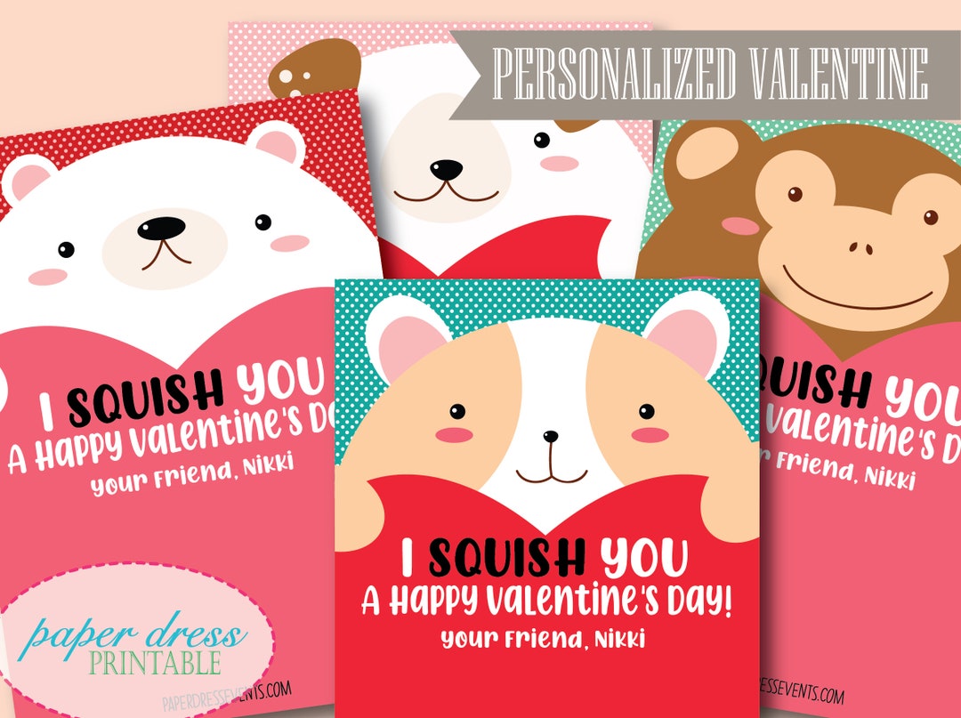 I Squish You A Happy Valentine's Day - Kids Valentine - Squishy - Mochi ...