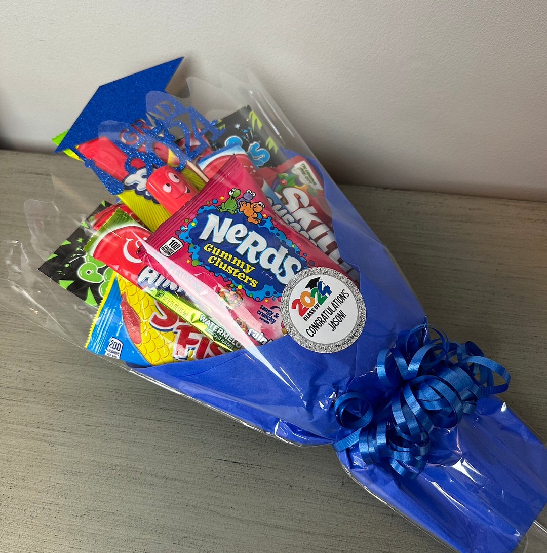 Large GRADUATION Candy Bouquet -with Graduation Glitter Pick - Etsy