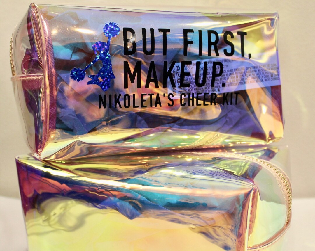 BUT FIRST MAKEUP Cheer Dance Kit Iridescent Cosmetic Makeup Case - Etsy
