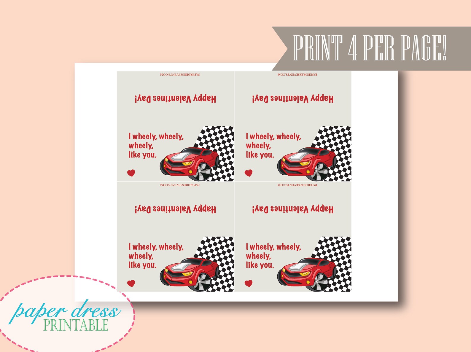 INSTANT Download Wheely Like You Valentine Race Car Driver | Etsy