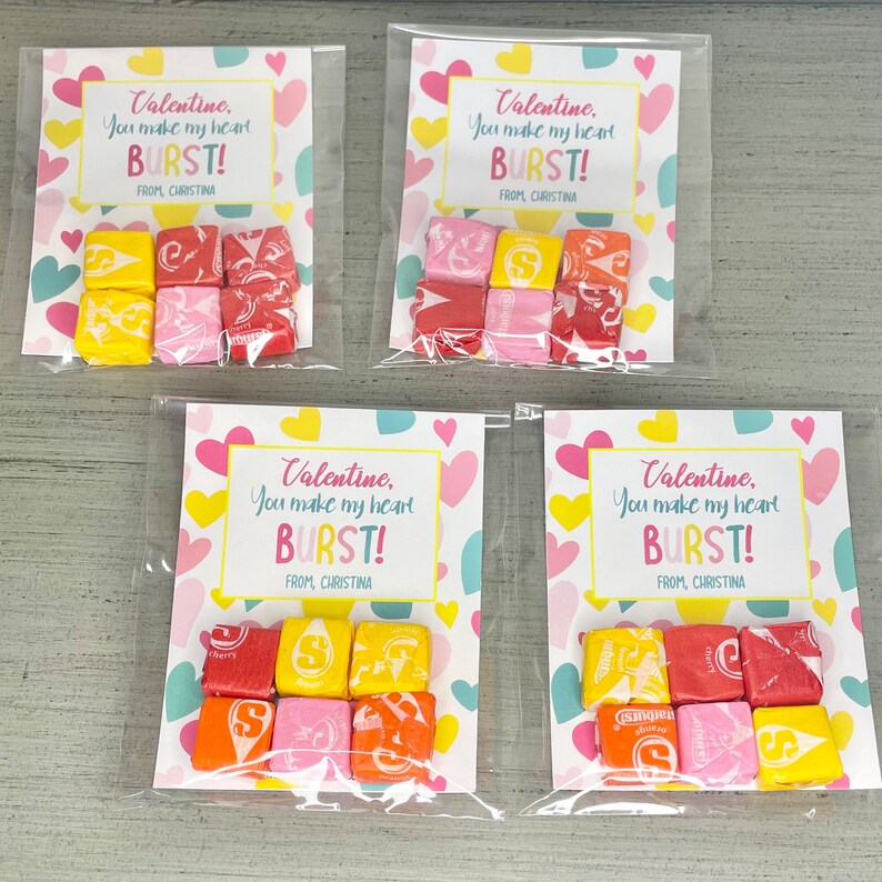 Set of 24 - You Make My Heart Burst! Star Burst - Kids Valentine ...