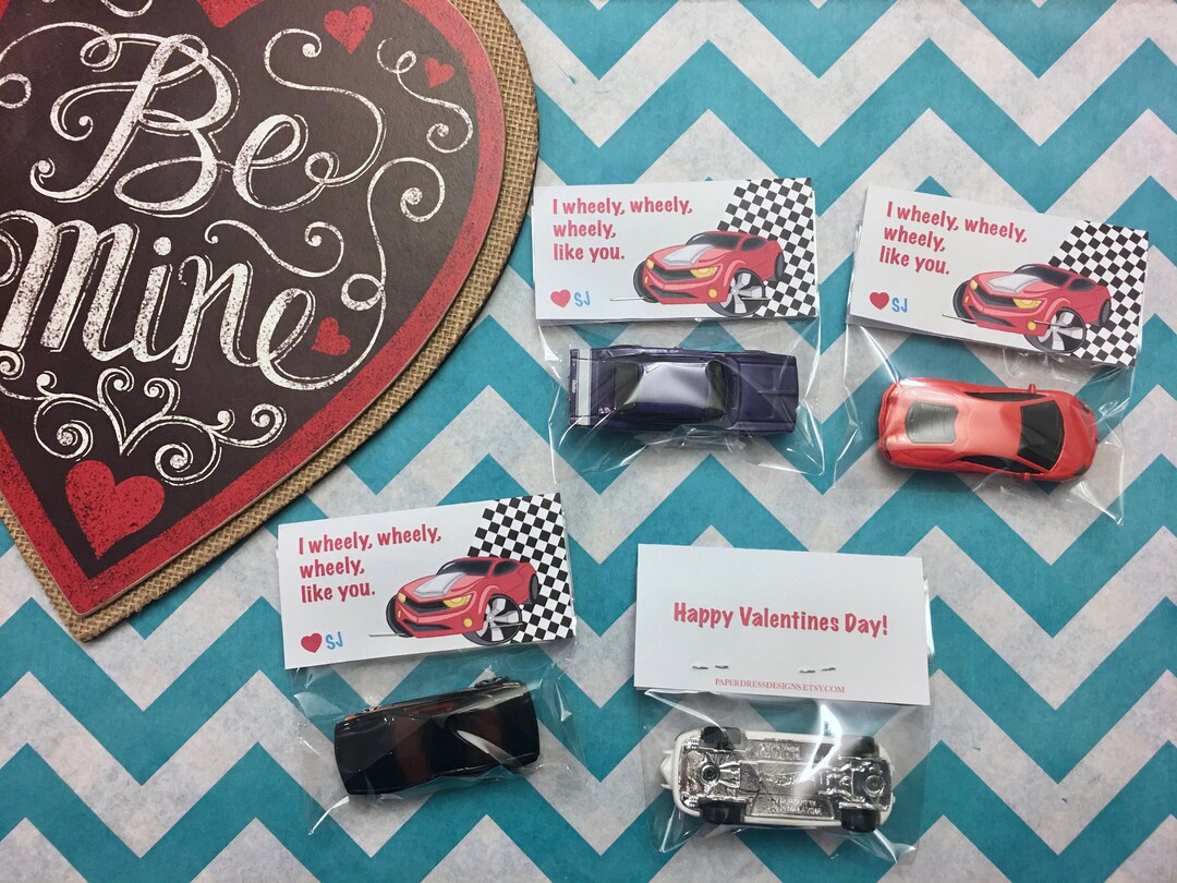 Set of 20 - Wheely Like You Valentine - Race Car Driver Treat Bag ...
