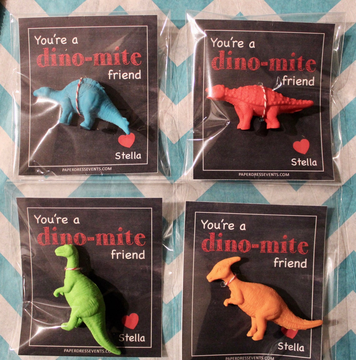 Dino-mite Friend Personalized Valentine - Dinosaur Valentine ...