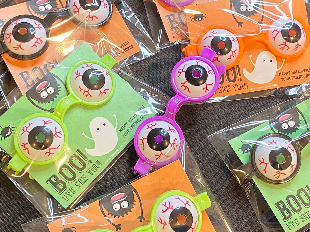Set of 16 - BOO! Eye See You! Personalized Halloween Treats Favors ...