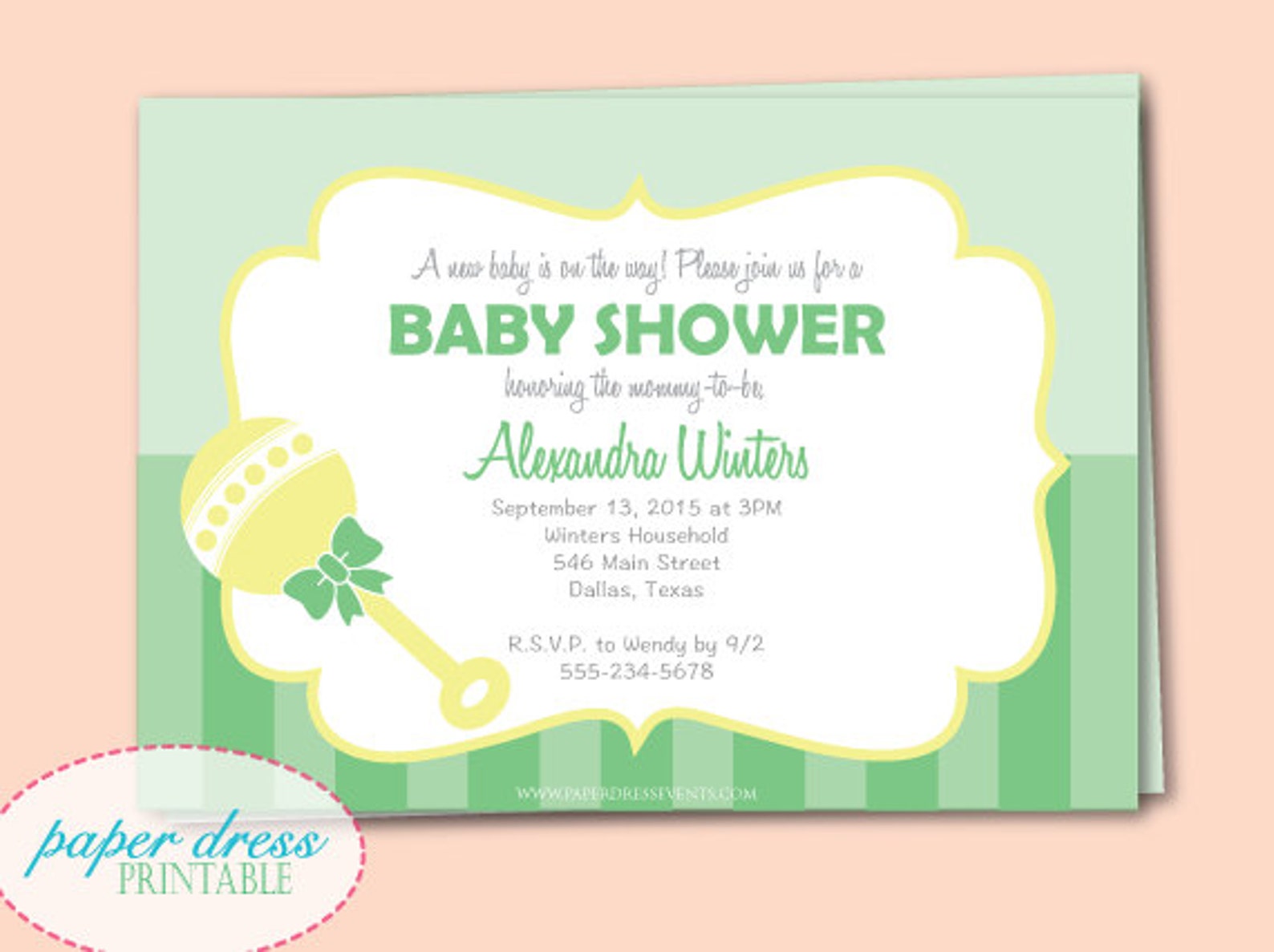 INSTANT Download Baby Shower Rattle Bingo Game Printable - Etsy