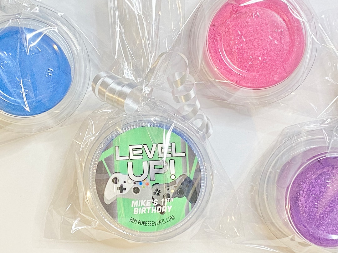 Set of 12 - Gamer Level up Birthday Party Favors Squeezable Play Sand ...