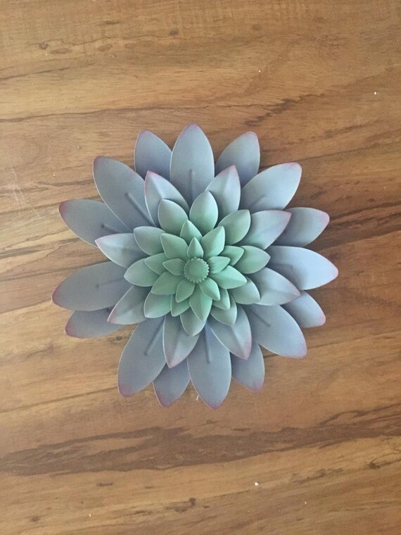 Lilac Metal Flower Wall Art. Metal Wall Decor Flower Metal - Etsy