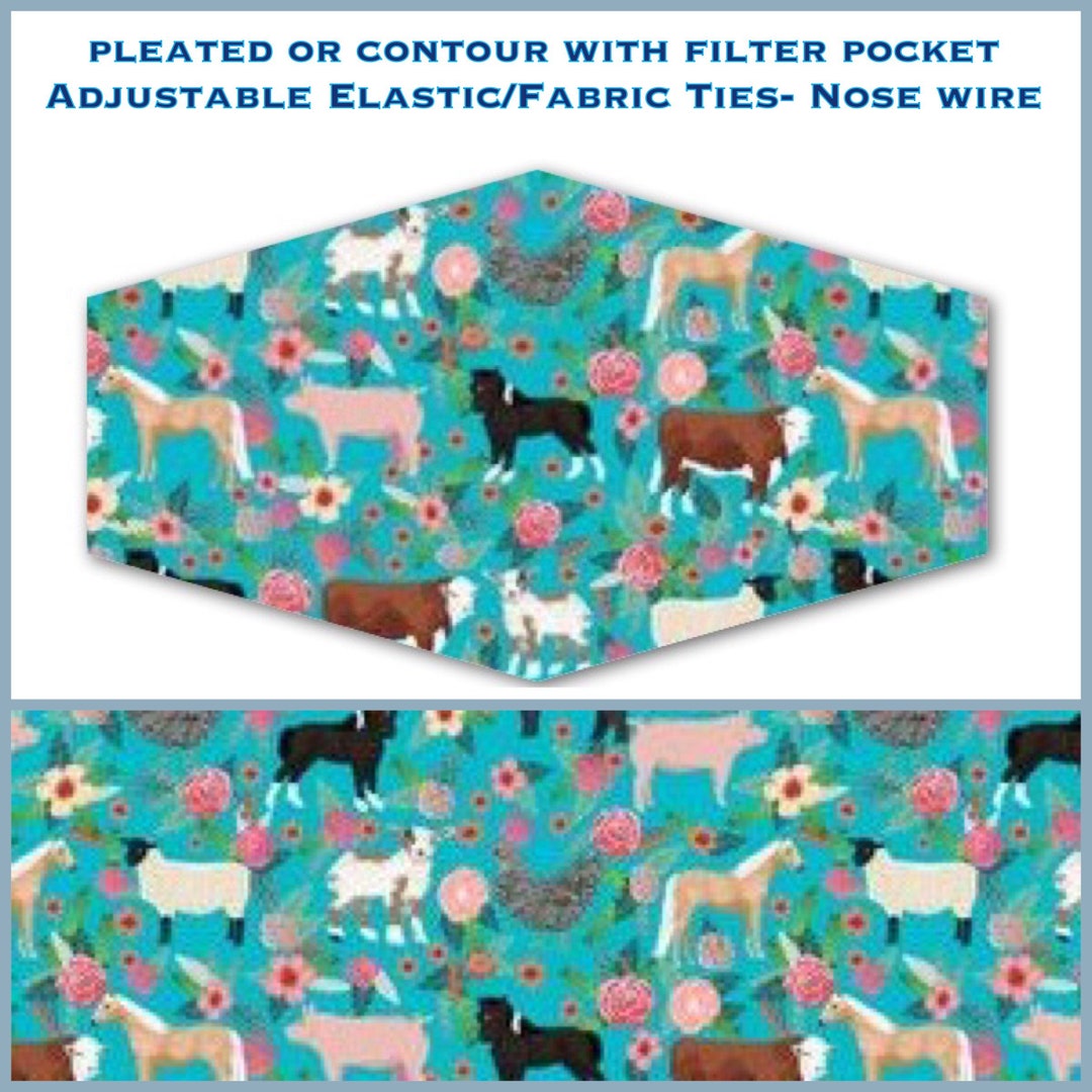Farm Animal Mask Several Styles & Options - Etsy
