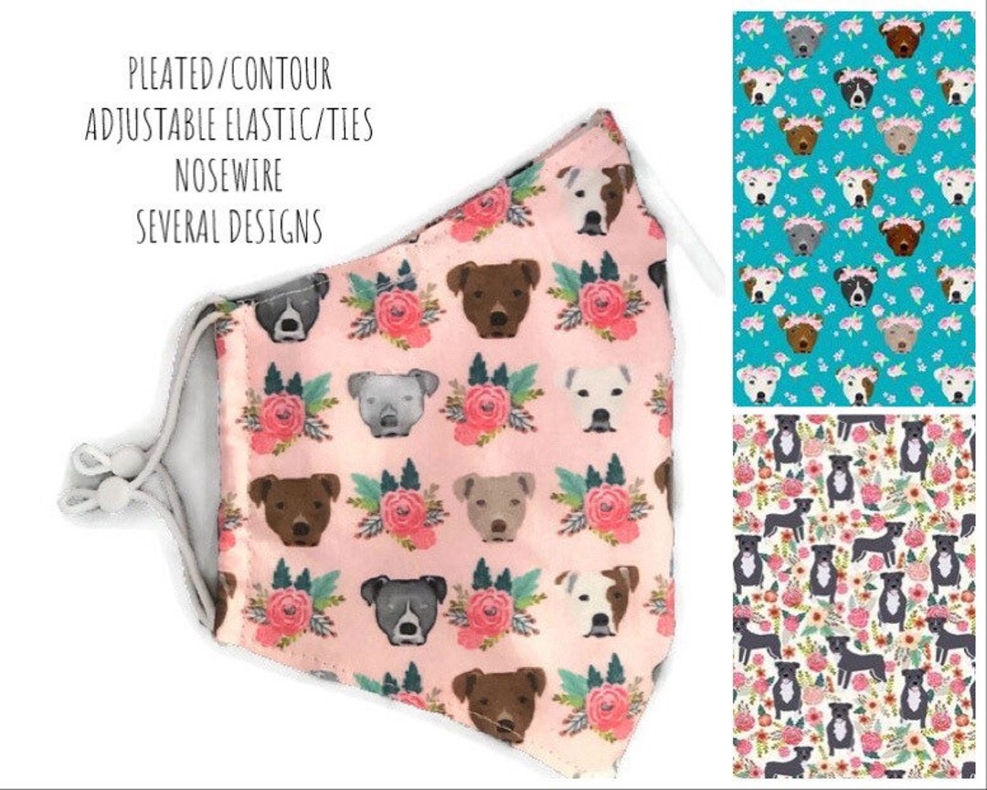 Pitbull Face Mask Several Styles & Options - Etsy