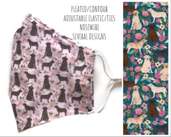 Labrador Retriever Face Mask Several Styles & Options - Etsy