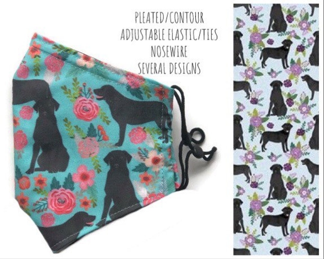 Black Labrador Face Mask Several Styles & Options - Etsy