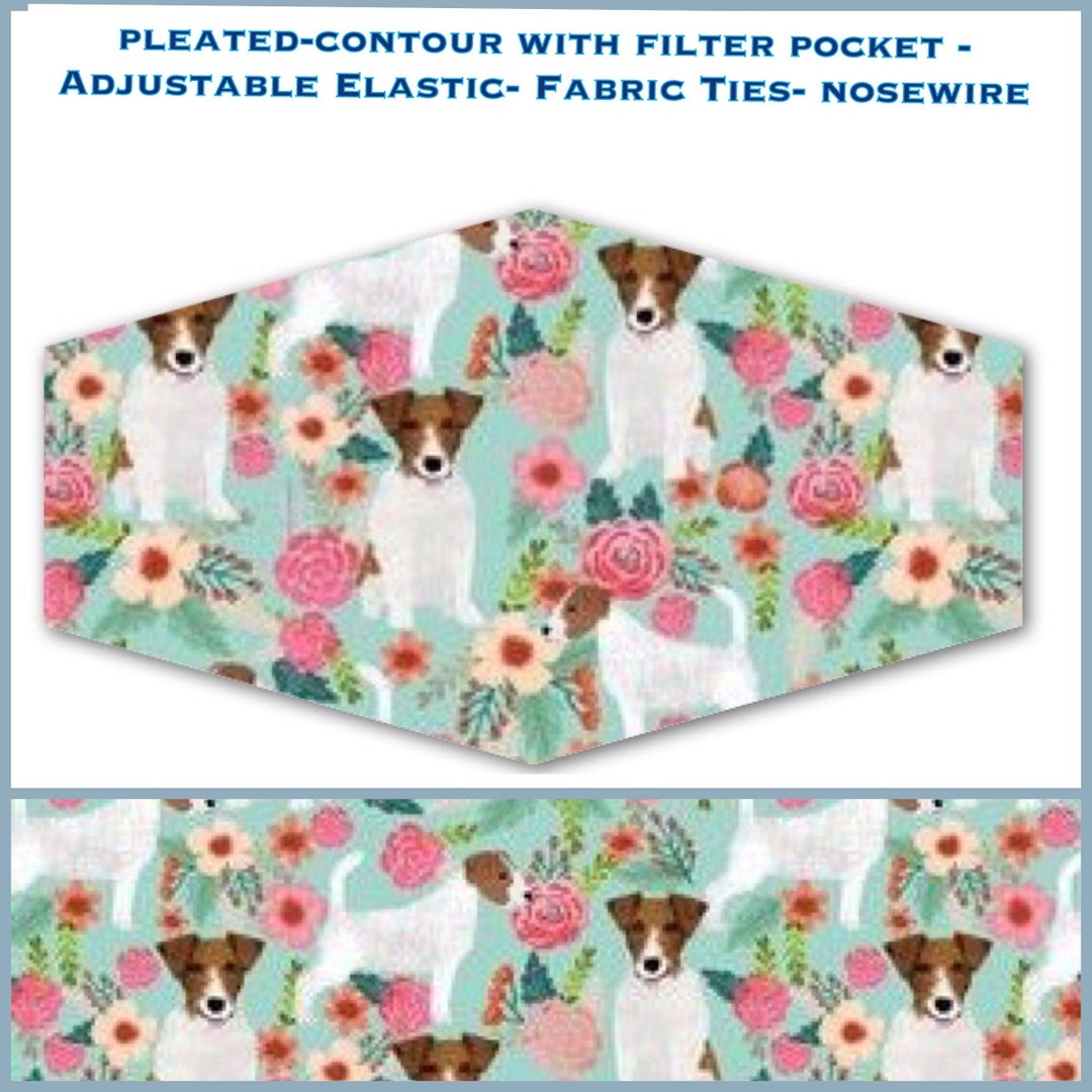 Jack Russell Face Mask Several Styles & Options - Etsy