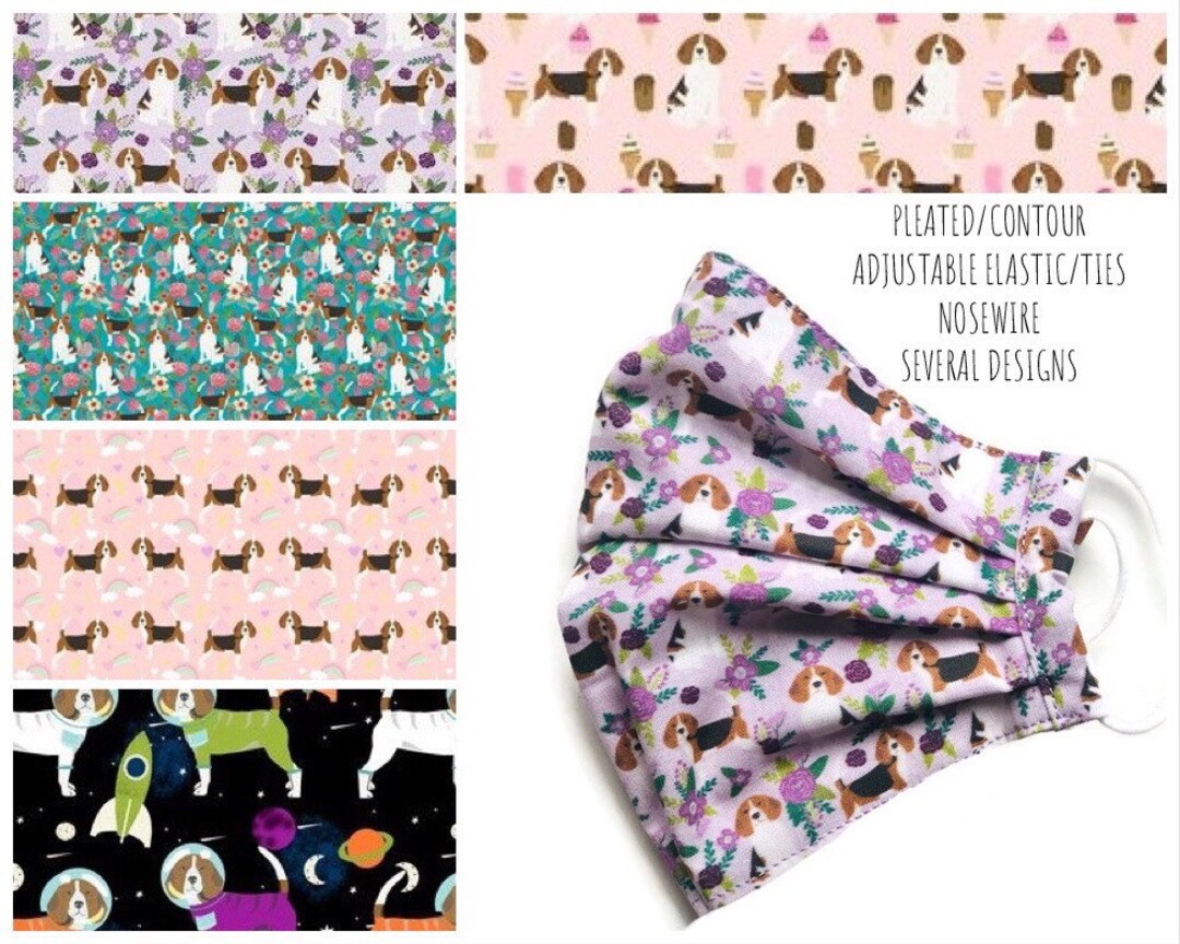 Beagle Face Mask Several Styles & Options - Etsy