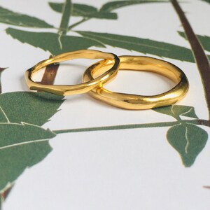 Wobbly Band Ring Perfectly Imperfect Organic Wax Carved - Etsy UK