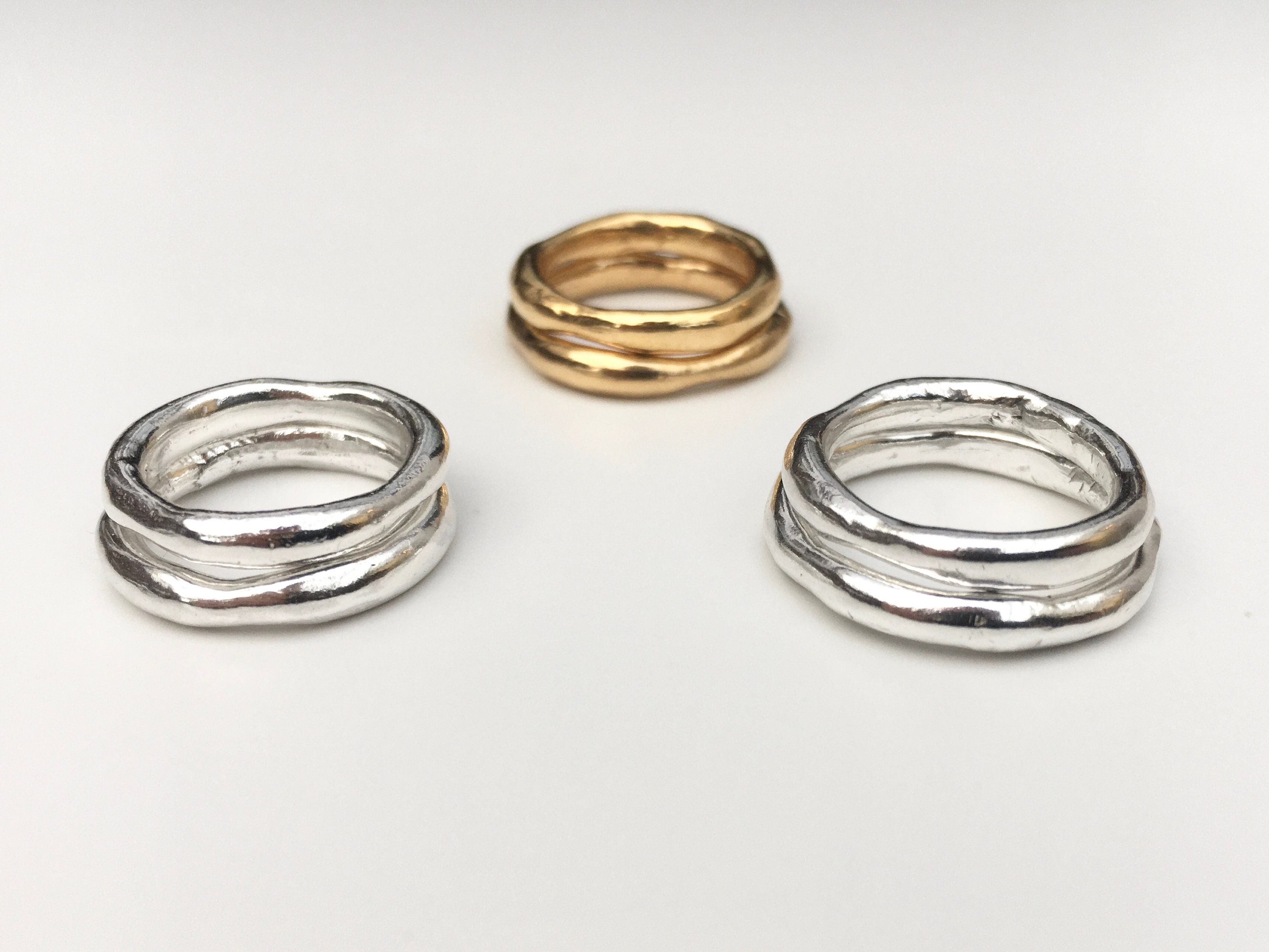 Wobbly Band Ring Perfectly Imperfect Organic Wax Carved - Etsy UK