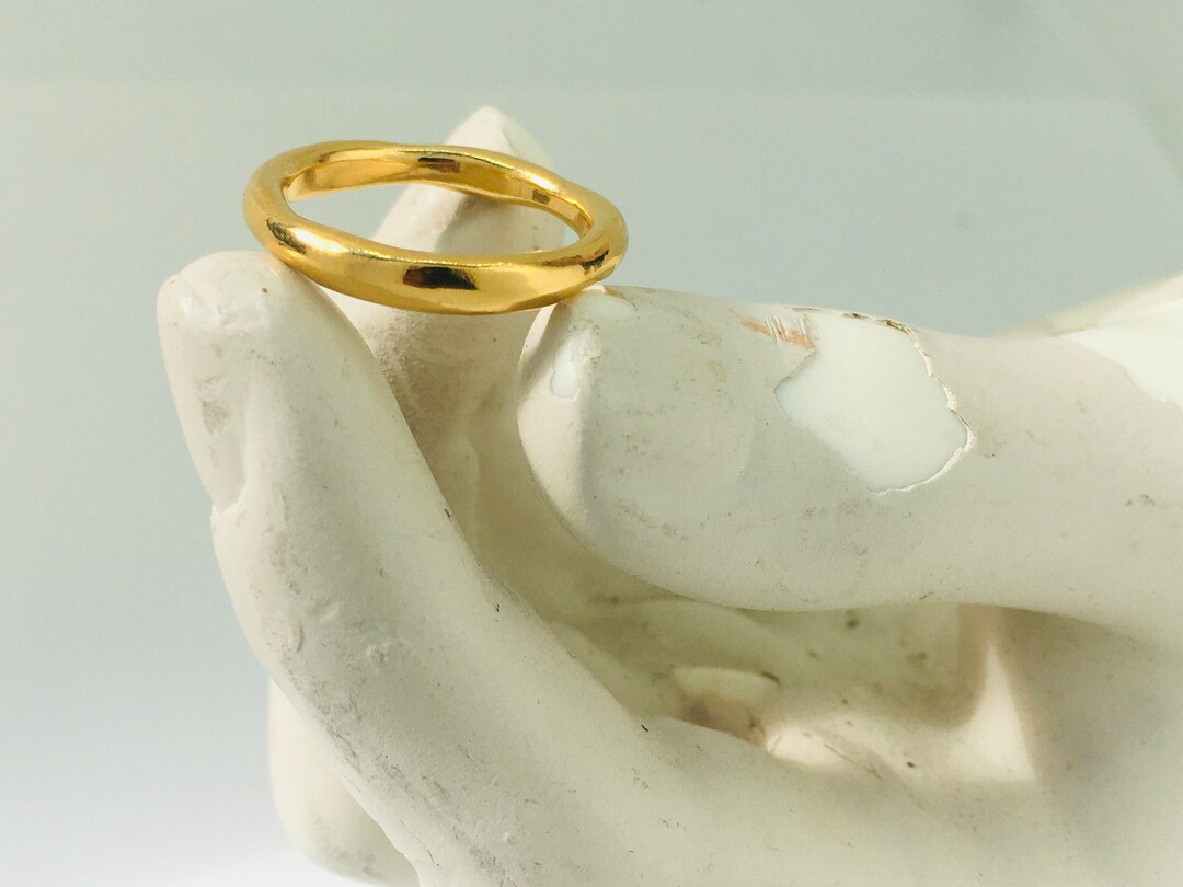 Wobbly Band Ring Perfectly Imperfect Organic Wax Carved - Etsy UK