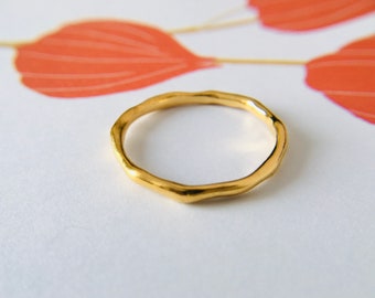Wobbly Band Ring Perfectly Imperfect Organic Wax Carved - Etsy UK