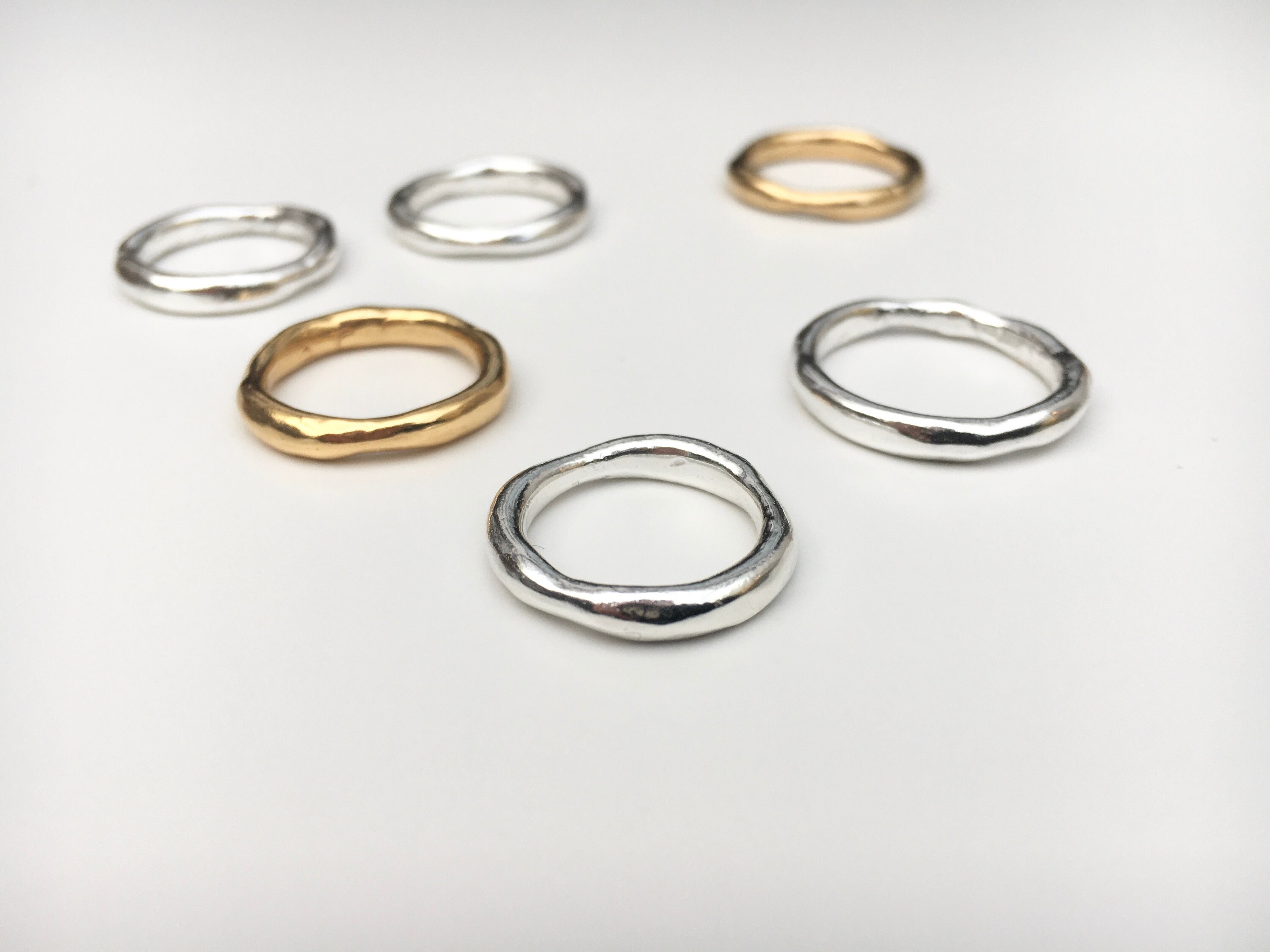 Wobbly Band Ring Perfectly Imperfect Organic Wax Carved - Etsy UK