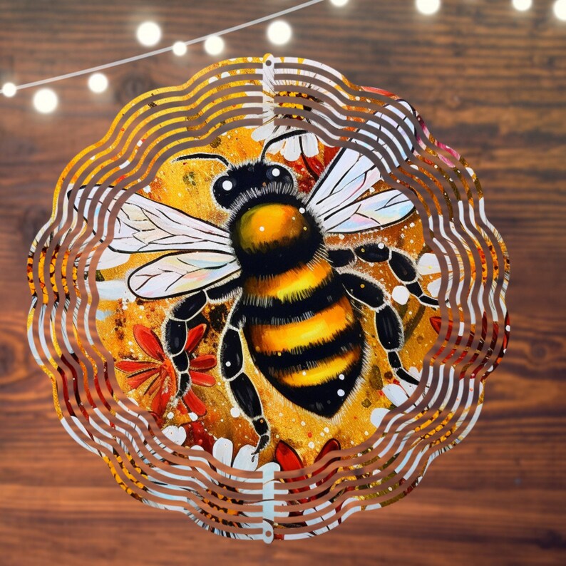 Bumblebee Wind Spinner, Bee Spinner, Gardener Gift, Porch & Patio ...