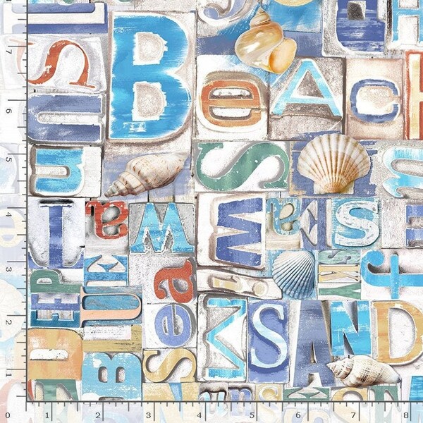 Beach Theme Fabric - Etsy