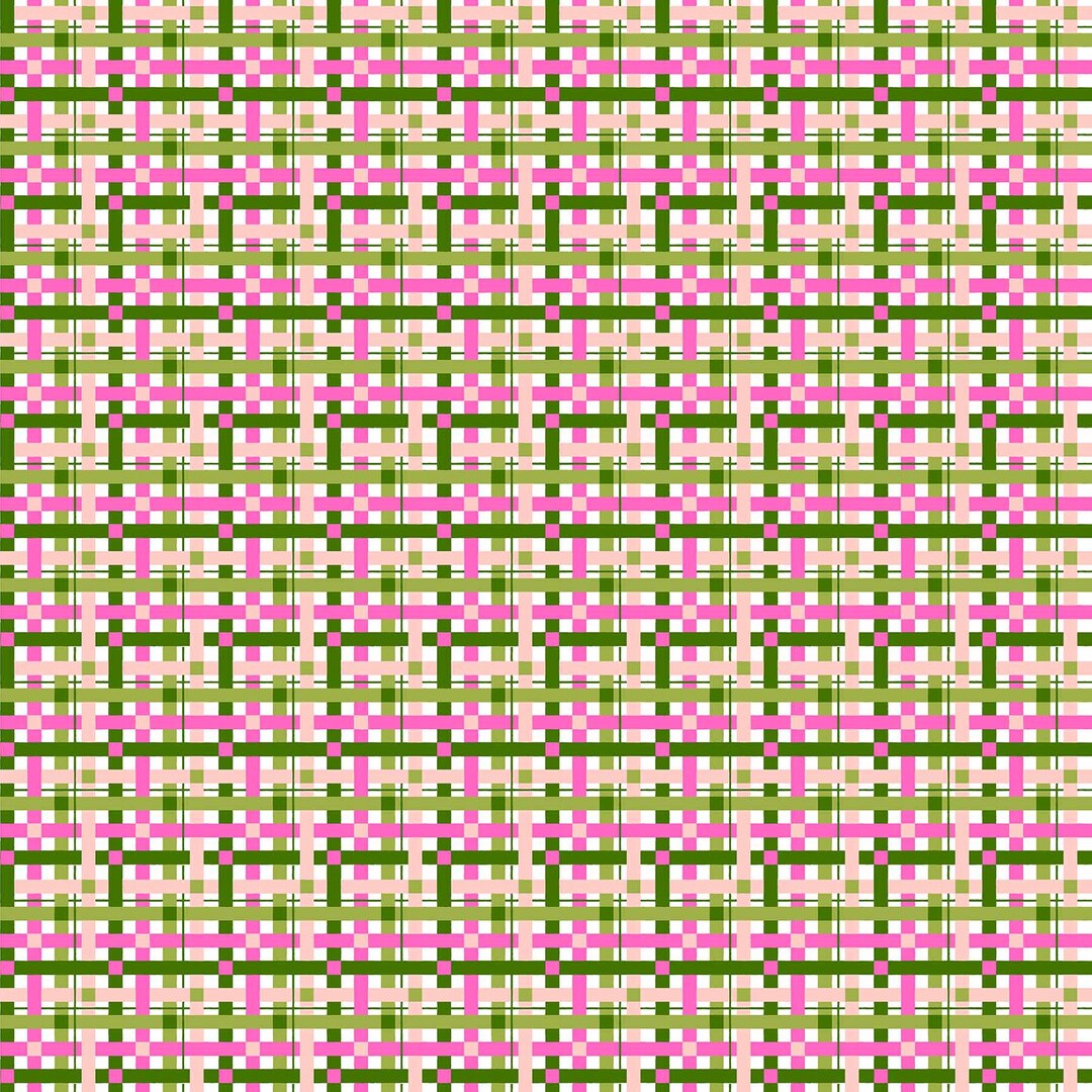 Plaid in Pink/green | Rolling Pin by Laura C. Moyer | FIGO Fabrics ...