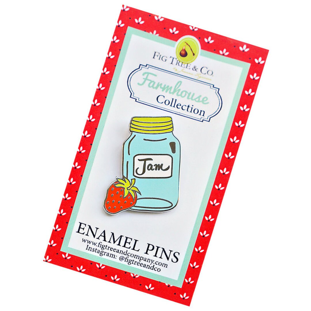 Mason Jar Enamel Pin | Fig Tree Co. Farmhouse Collection FTQPIN102 - Etsy