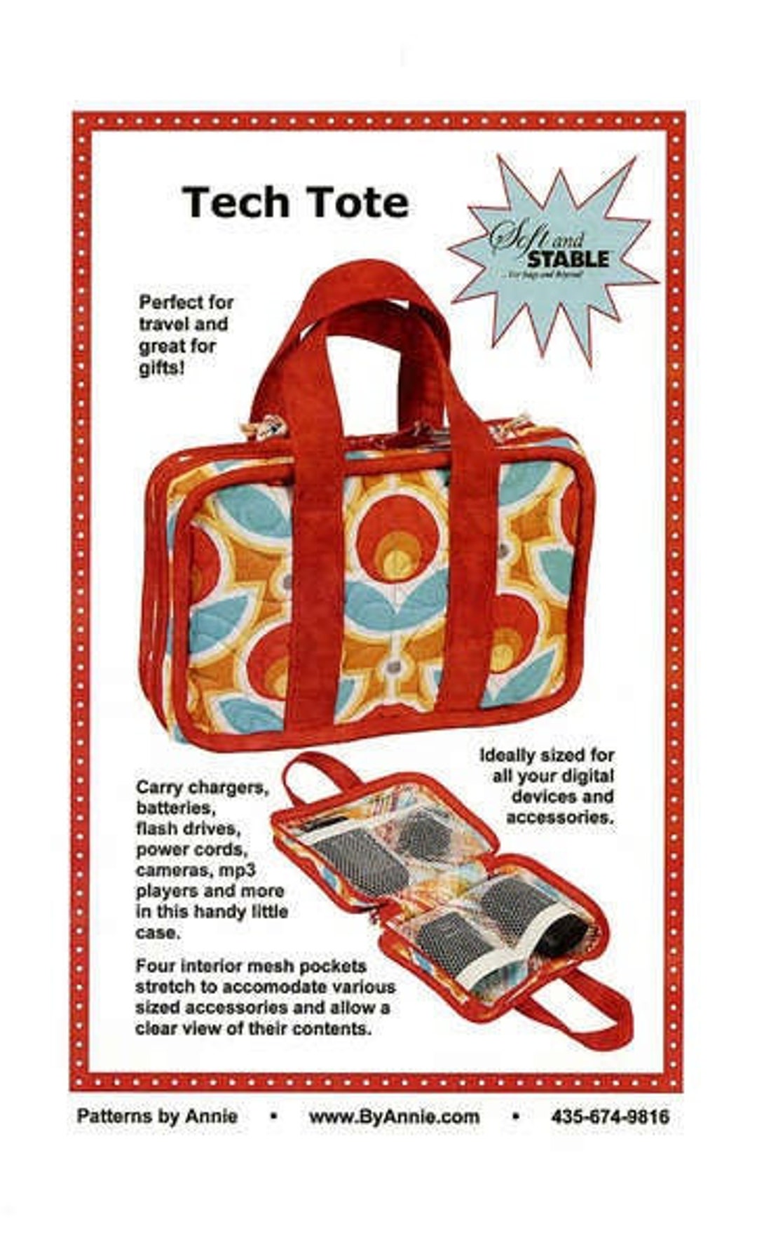 Tech Tote Carrying Case Pattern | by Annie PBA193 | Power Cord Storage ...