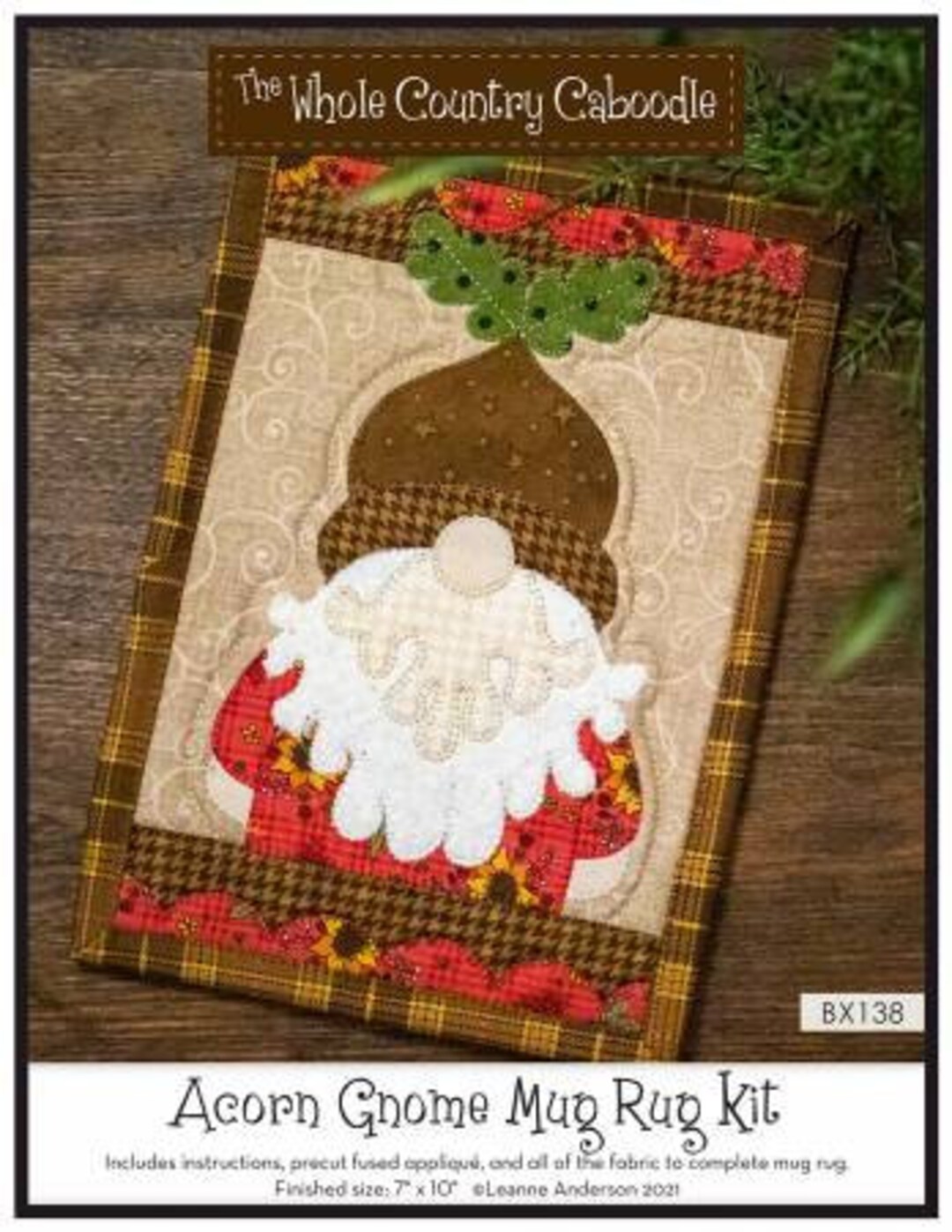 Acorn Gnome Mug Rug Kit | the Whole Country Caboodle WCCBX138 | Pattern ...