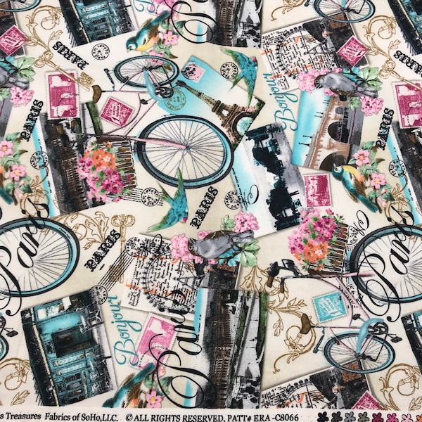 Timeless Treasure Paris Fabric - Etsy