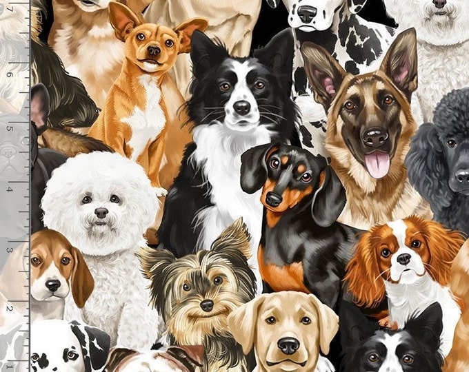 Packed Realistic Dogs in Multi | I Love My Dog Collection for Timeless ...