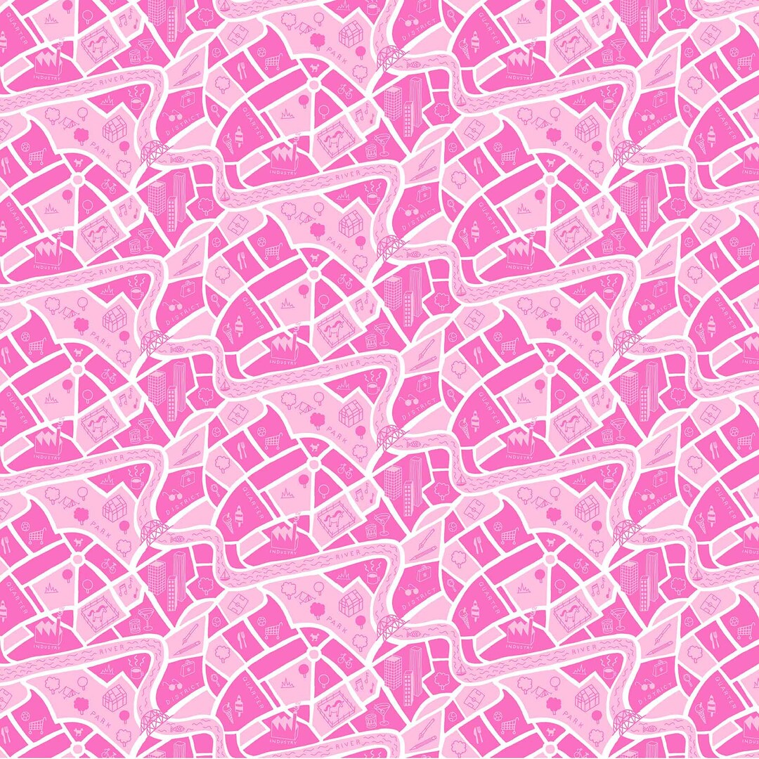 Road Map in Pink | American Road Trip by Jacqueline Colley | FIGO ...