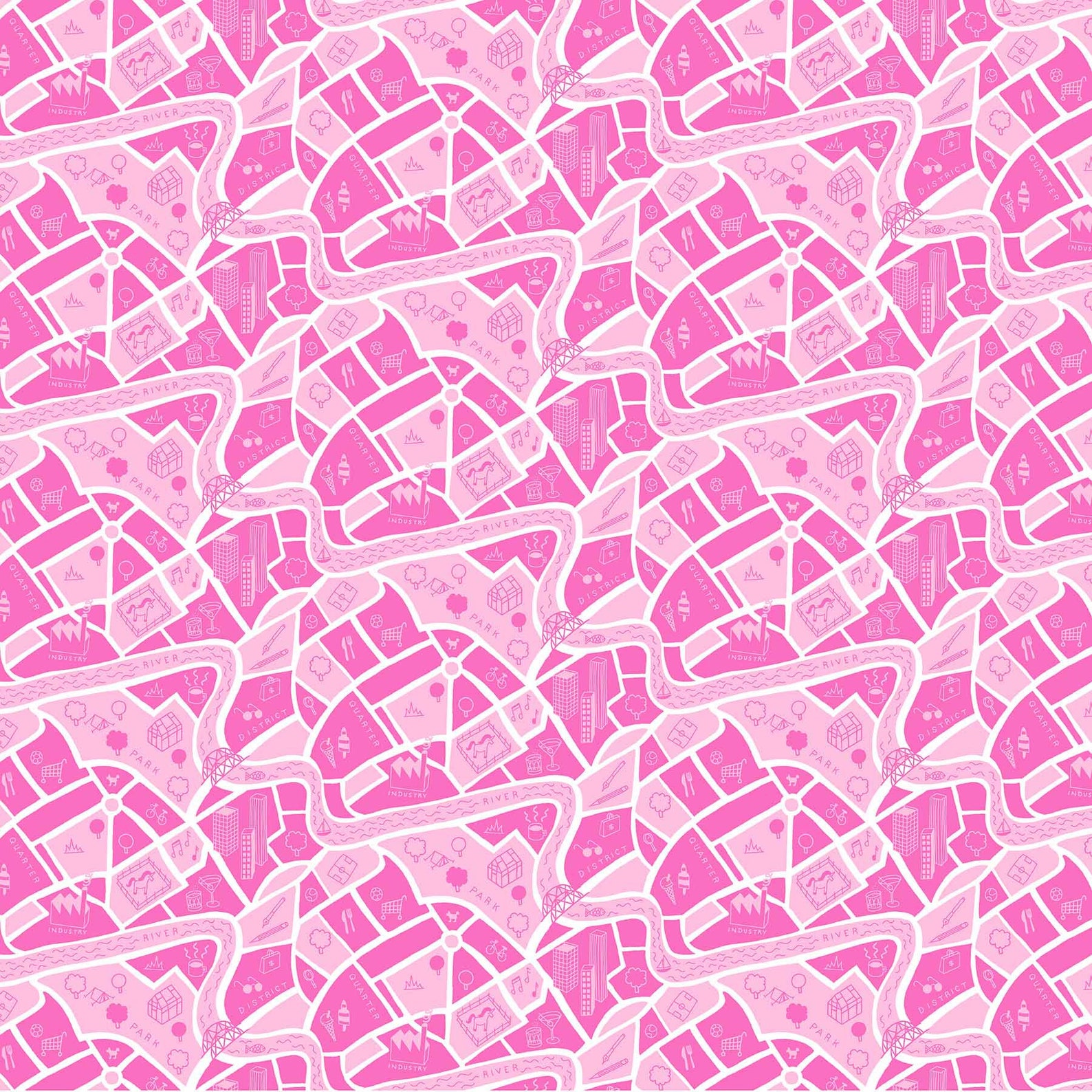 Road Map in Pink | American Road Trip by Jacqueline Colley | FIGO ...