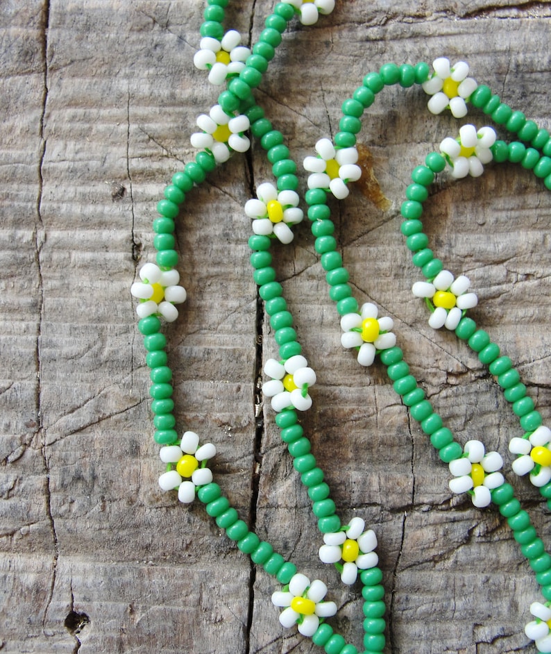 Daisy Glasses Chain Necklace Flowers Daisies Handmade - Etsy