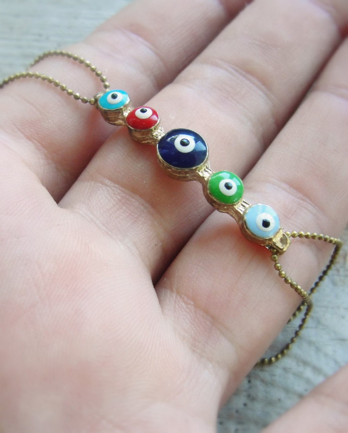 Evil Eye Protection Bracelet Enamel Jewelry Luck Charm - Etsy