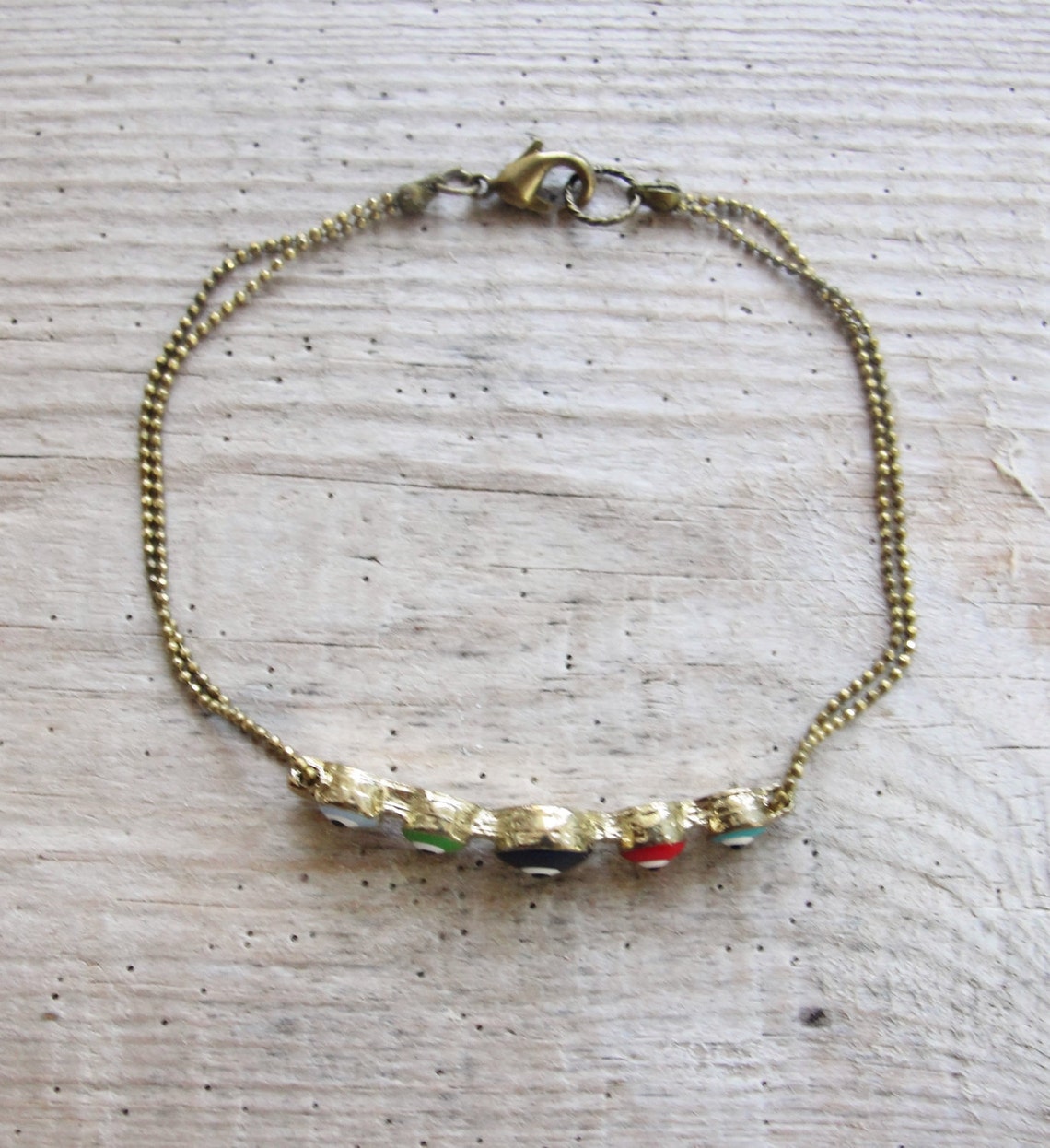 Evil Eye Protection Bracelet Enamel Jewelry Luck Charm - Etsy