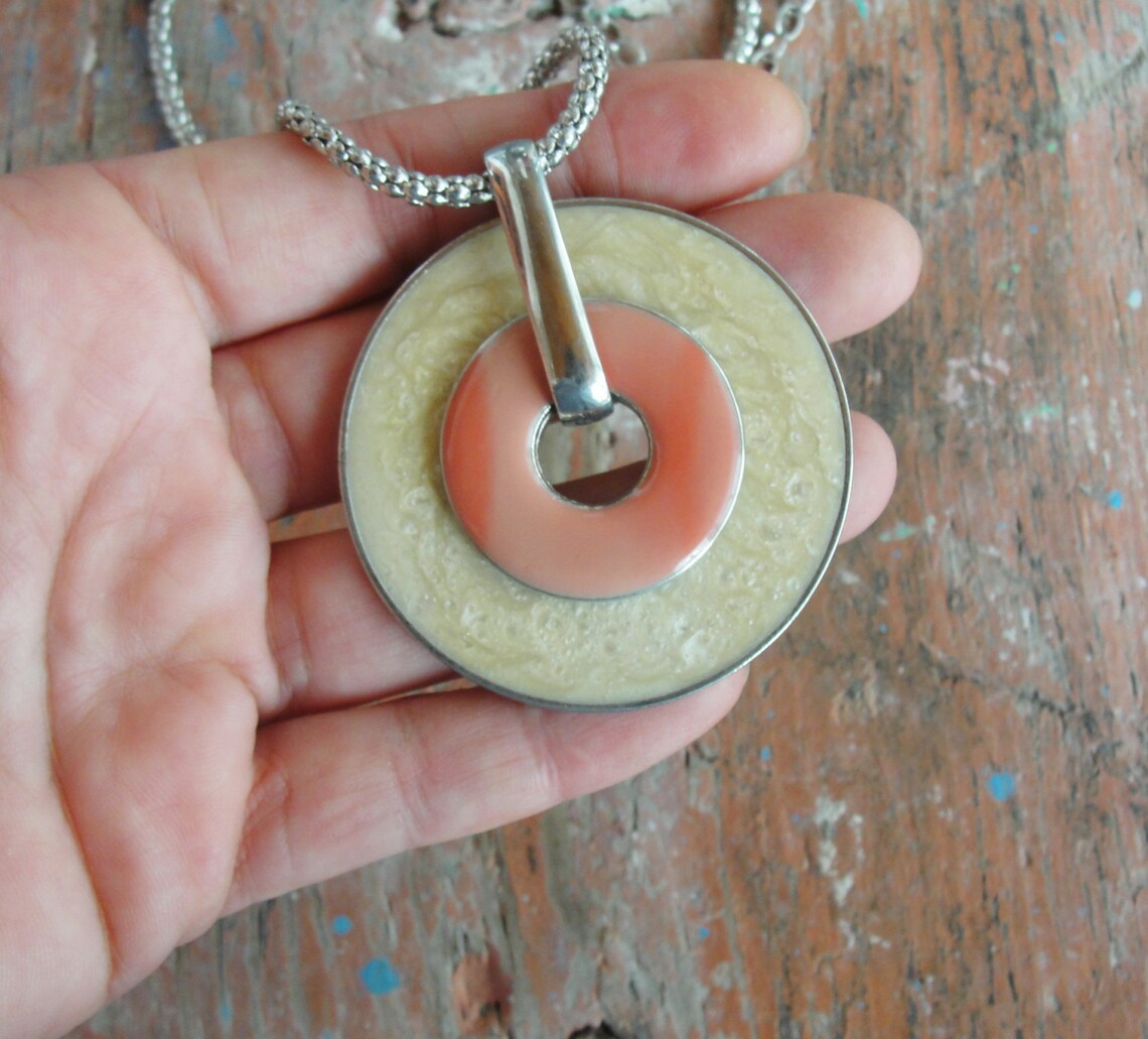 Geometric Kinetic Necklace Enamel and Metal - Etsy