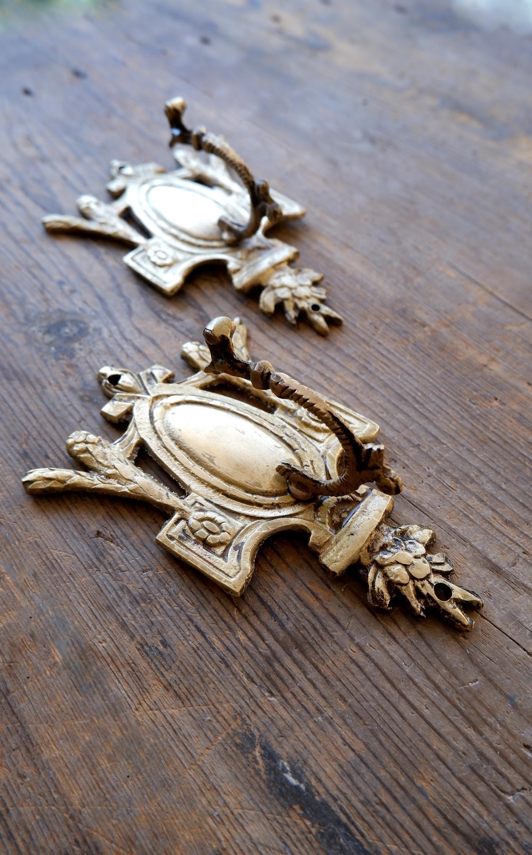 Antique Cast Bronze Wall Hooks: Ornate European Decor, 1960s - Etsy