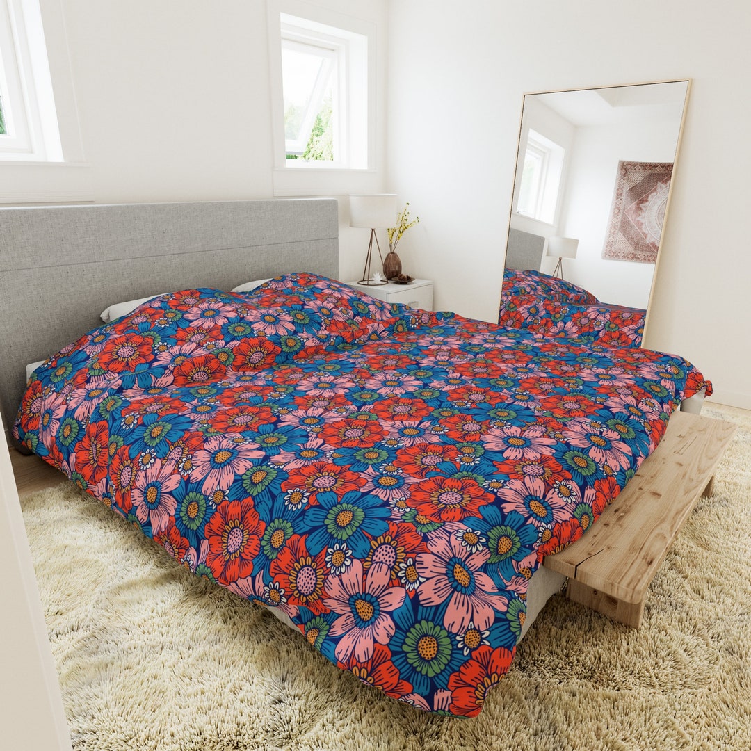Wild Daisy Flower Duvet Cover, Flower Duvet, Duvet Cover Queen Duvet ...