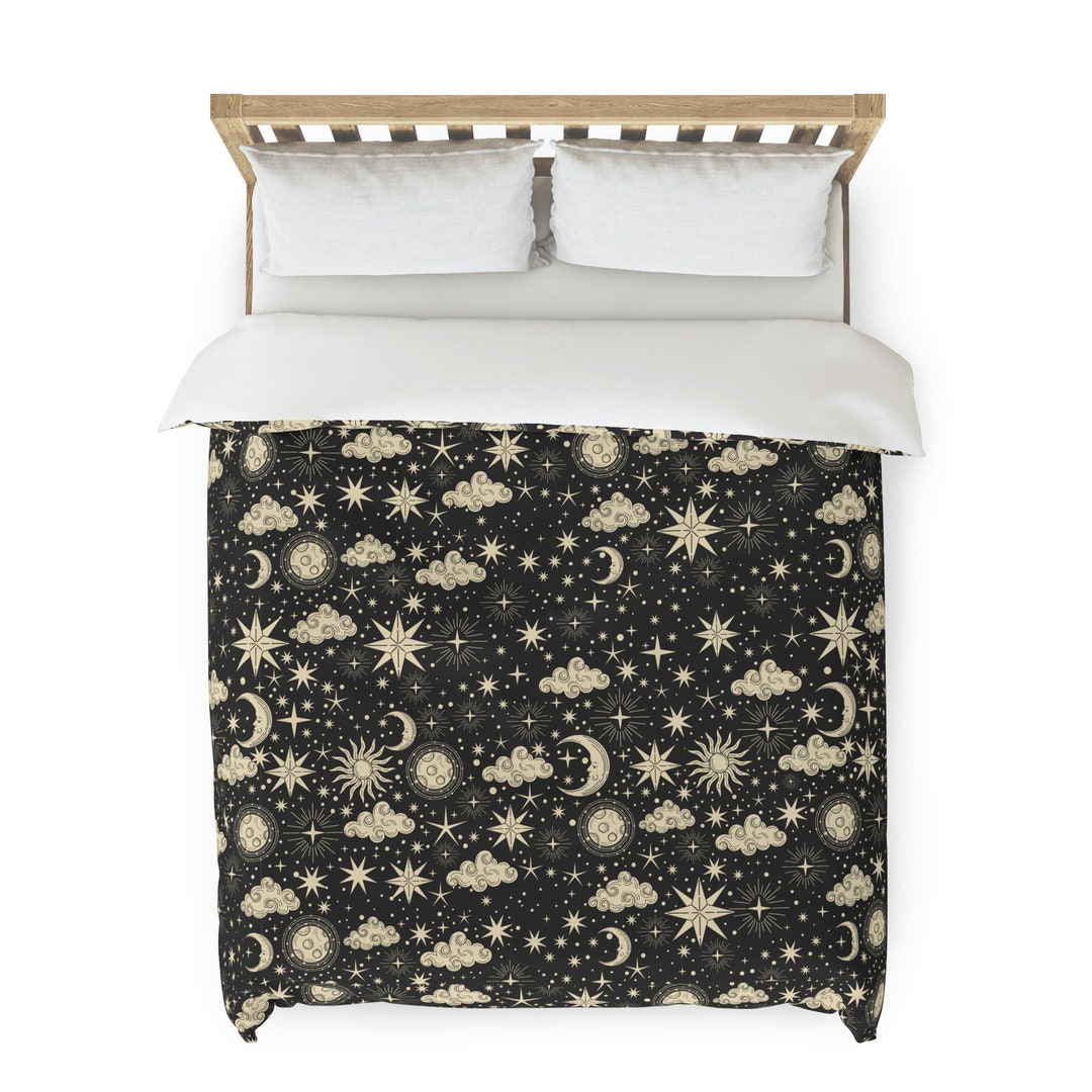 Classic Stars and Moons Duvet Cover, King, Queen, Twin, Full, Retro ...