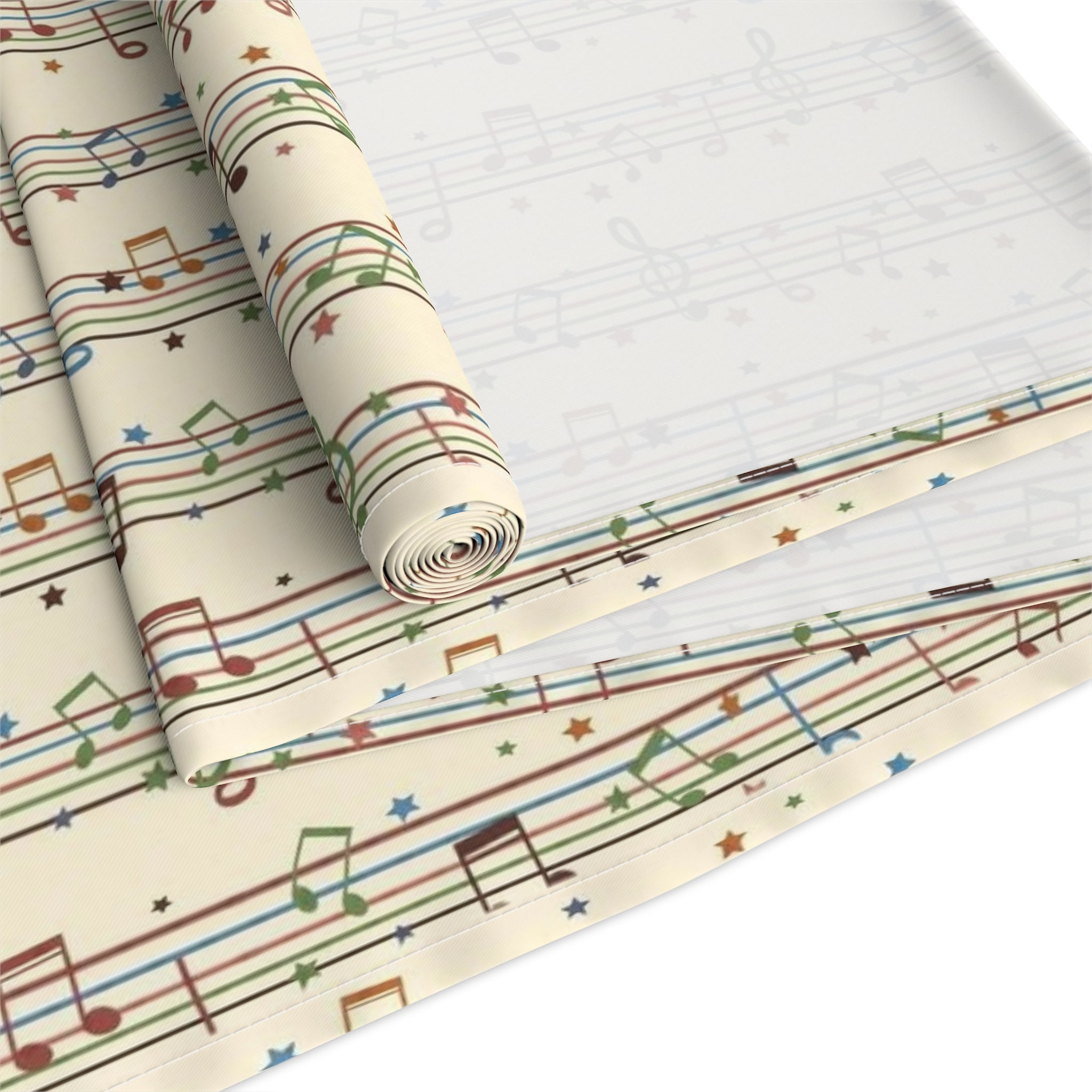 Musical Notes Table Runner Dining Decor Home Settings, Music Star Table ...