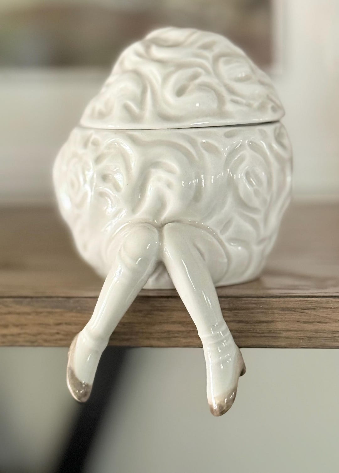 Vintage Ceramic Shelf Sitter Fitz and Floyd PRUNE 1977 Trinket Box - Etsy