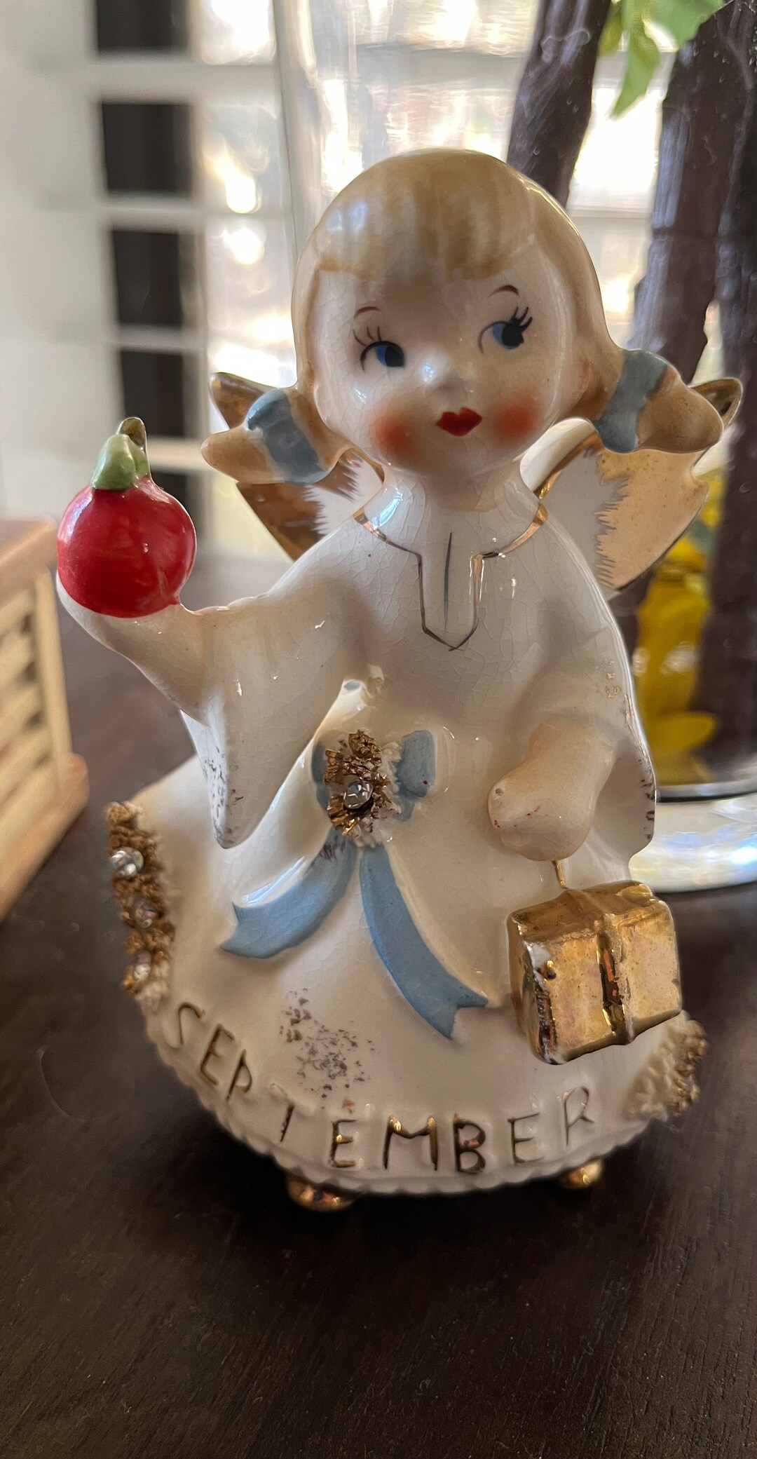 Vintage Lefton Teacher Appreciation September Angel Ceramic Girl - Etsy