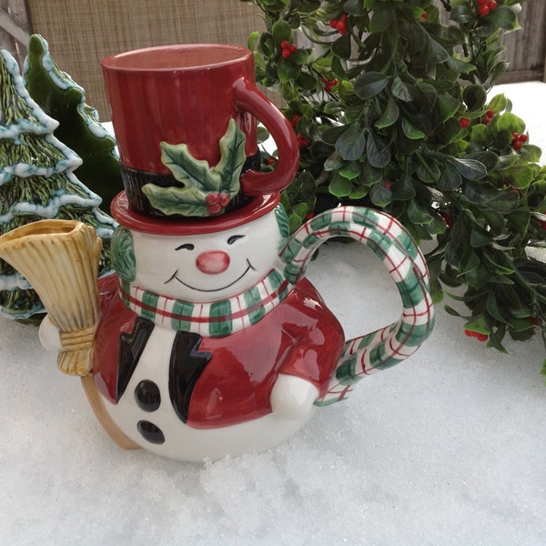 Snowman Teapot - Etsy
