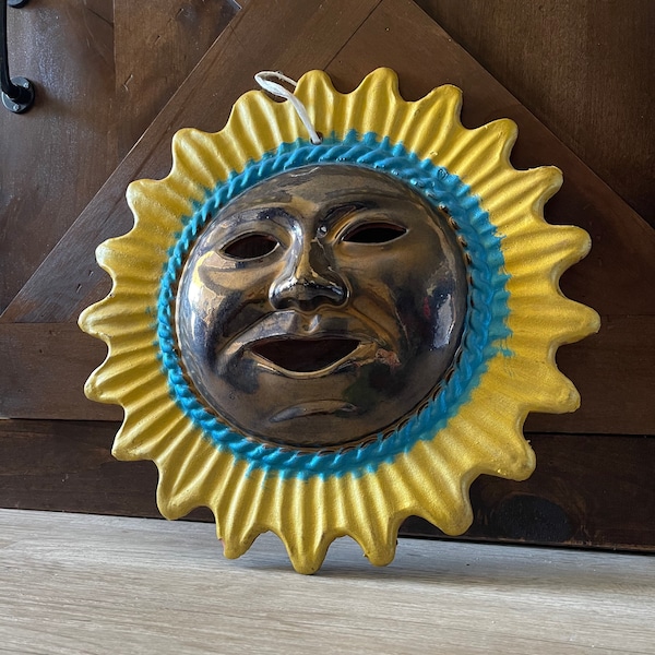 Terracotta Sun Face Wall Art - Etsy